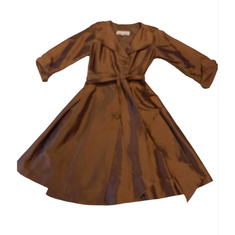 Sara Campbell Designer Dress Silk Shirt Dress Size 6 - Gem